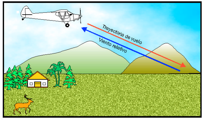 aerodinamica: viento relativo vs trayectoria de vuelo