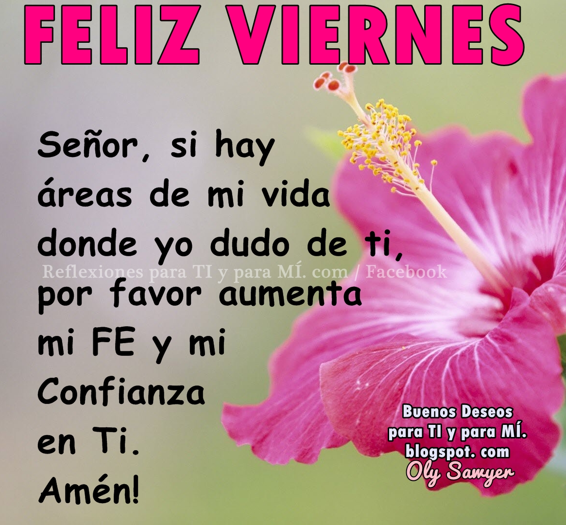 Buenos Deseos para TI y para MÍ: ** FELIZ VIERNES Señor, si hay áreas ...