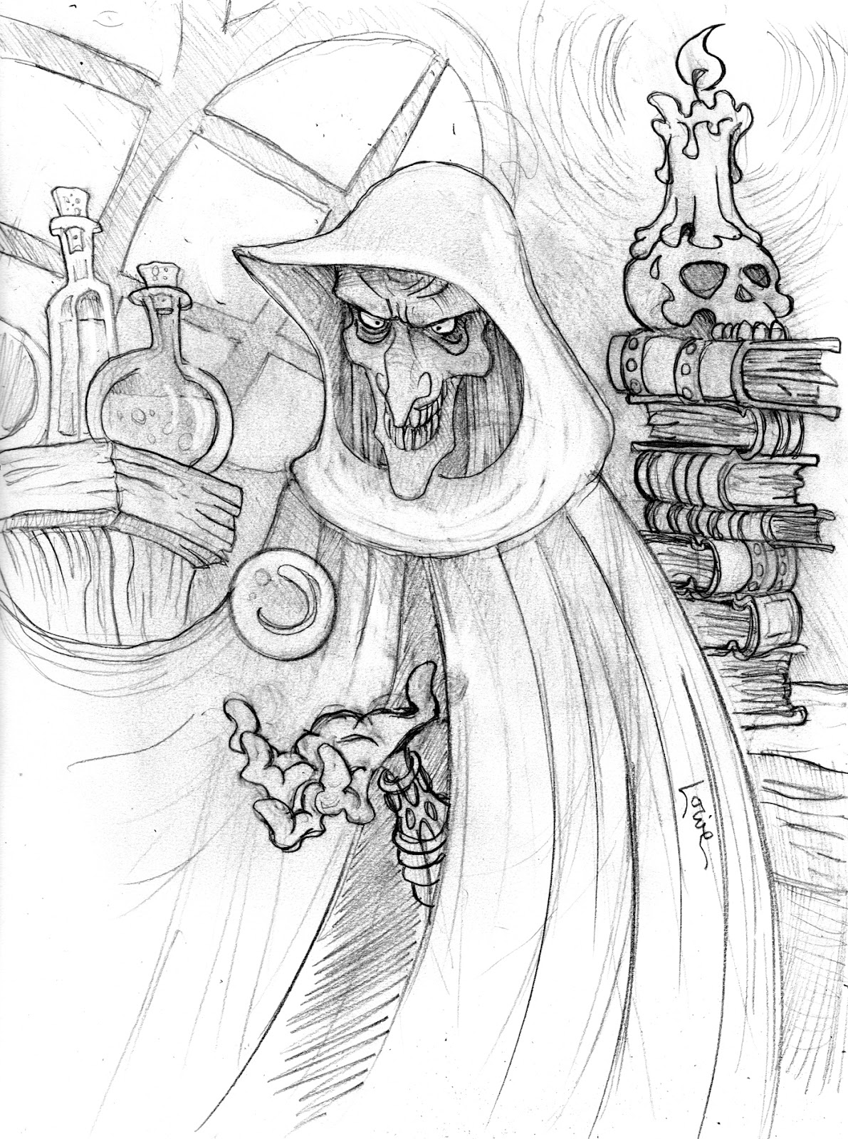 DAVE LOWE DESIGN the Blog: Sunday Sketchbook: Necromancer