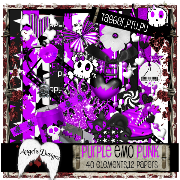Angel's Designz: New Kit_Purple Emo Punk