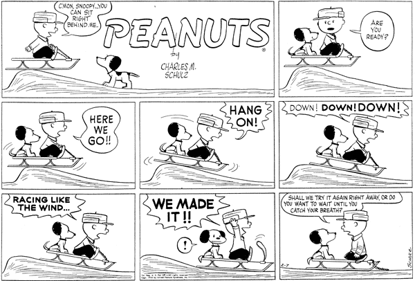 Roasted Peanuts: Sunday, February 7, 1954: The nerve-wracking sled ride