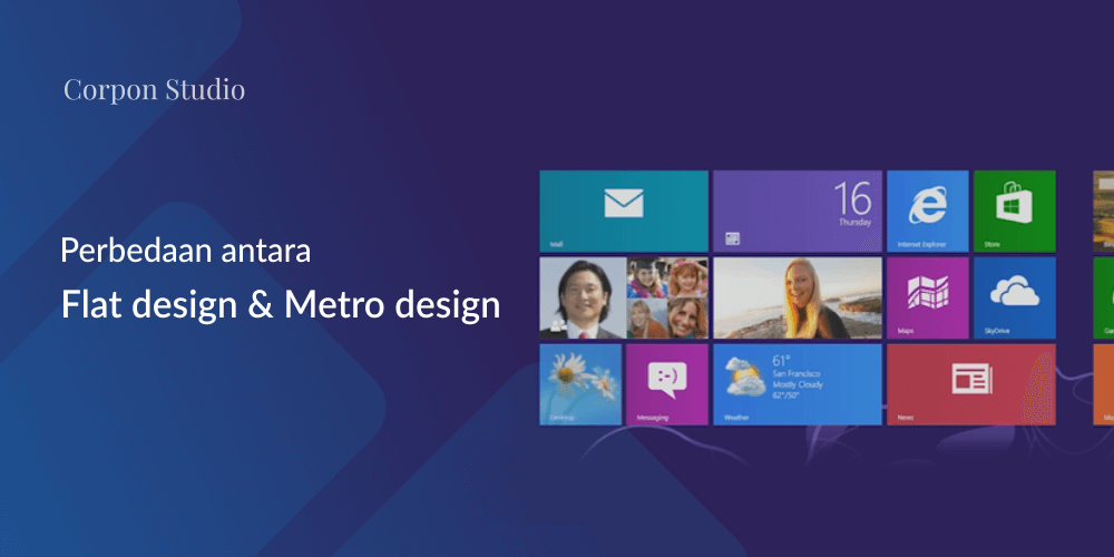 Perbedaan Metro Design dan Flat Design - Jago Desain