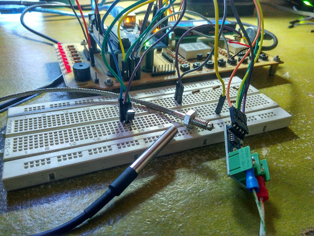 Arduino UNO is used to read temperature values with 3 temperature ...