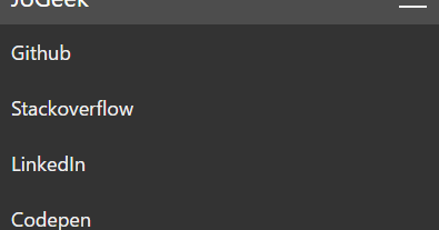Pure CSS responsive Navbar