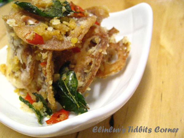 Elinluv's Tidbits Corner: Crispy Lotus Root With Salted Egg Yolk