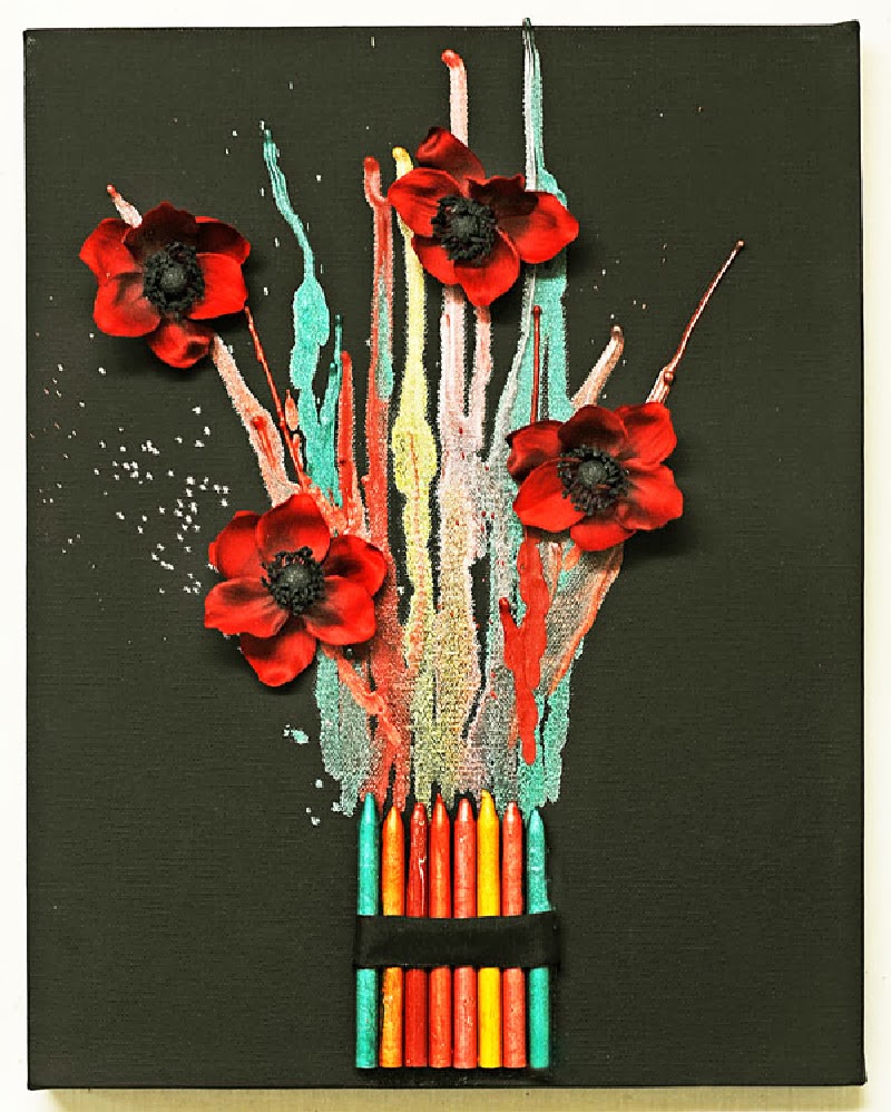 Ben Franklin Crafts And Frame Shop Monroe Wa Diy Melted Crayon Art Bouquet Onto Canvas