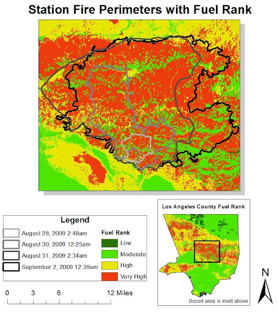 Geography 7: Intro to GIS: Mini-Project: Mapping the Station Fire in ArcGIS