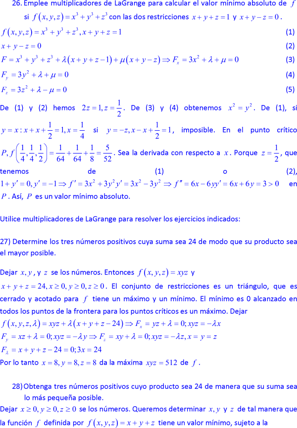 MULTIPLICADORES DE LAGRANGE PDF EJERCICIOS Y EJEMPLOS RESUELTOS