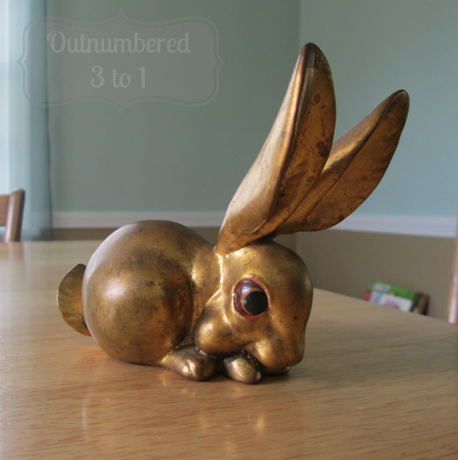 Red Eye Scary Bunny Craft {Before and After Photos} - Outnumbered 3 to 1