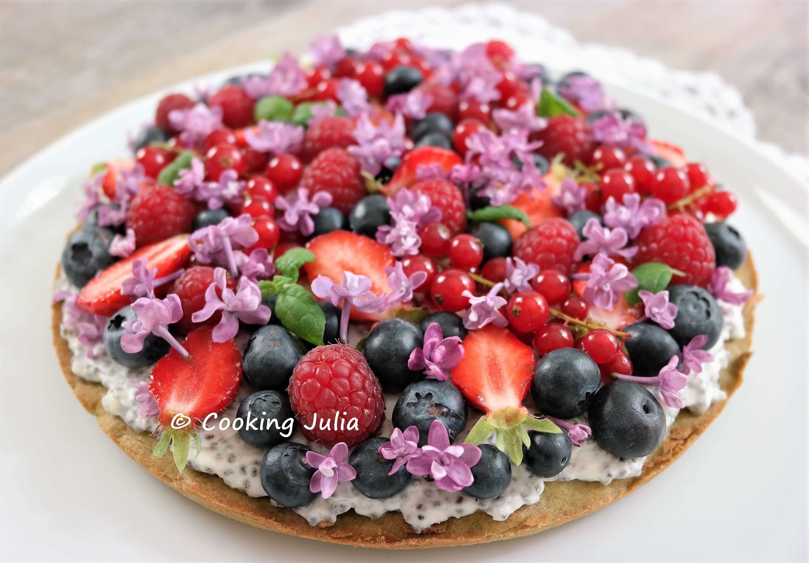 COOKING JULIA : GÂTEAU-TARTE AUX FRUITS ROUGES ET MASCARPONE