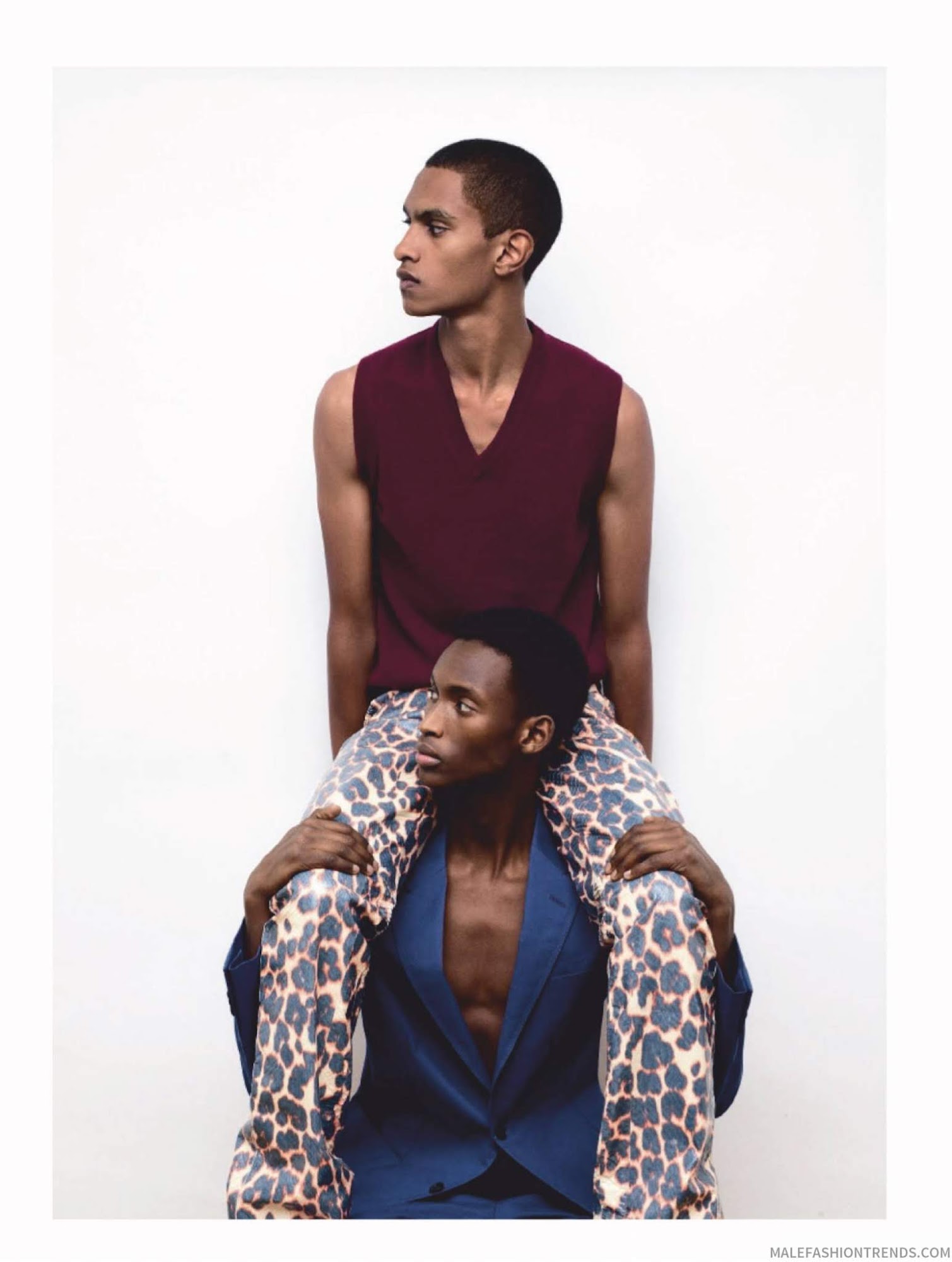 Zakarie Ali y Matthew Petersen dominan el color para L'Officiel Hommes ...