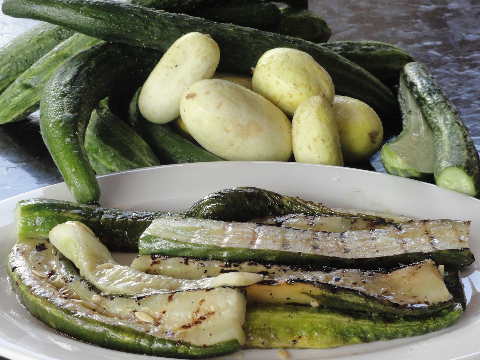 Plant to Plate: Grilled Cucumber Dill Vinaigrette & Mixed Greens