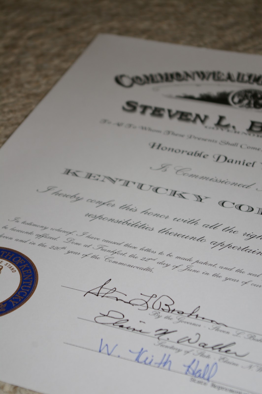 Living Thru Faith: Our Kentucky Colonel