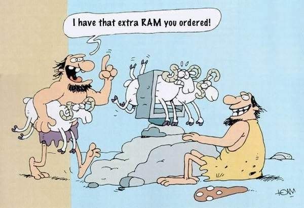 Funny Collection: English Cartoon: Computer From Stone Age