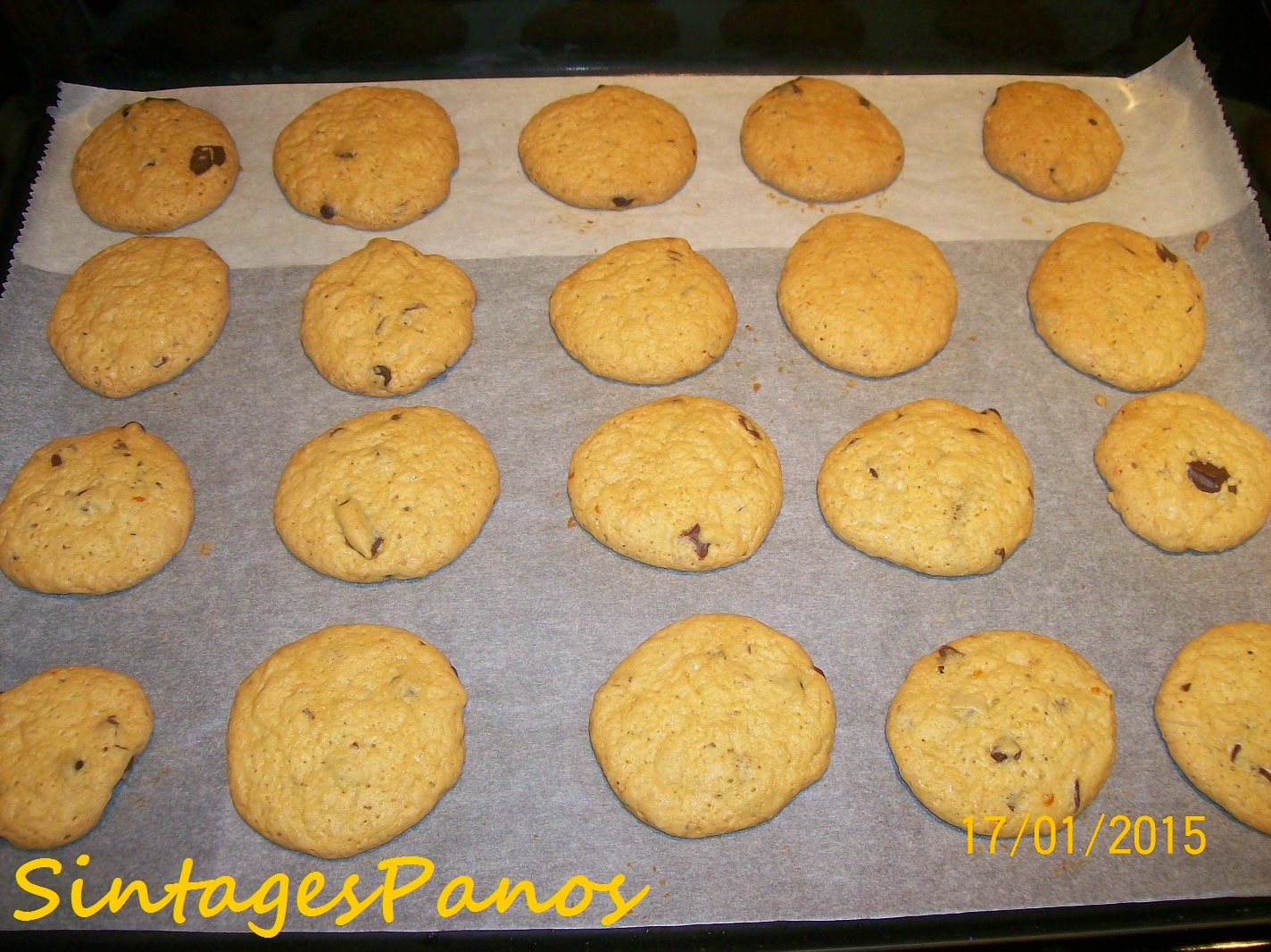 Ζαχαροπλαστική Πanos: Cookies πορτοκαλιού με σταγόνες σοκολάτας