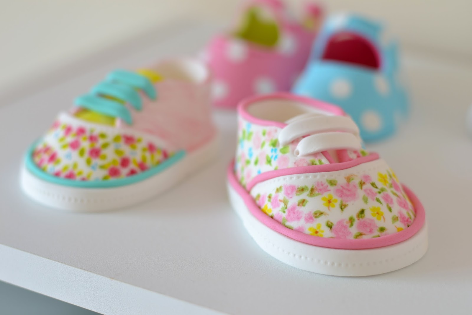 Spring Summer Fondant Baby Shoes