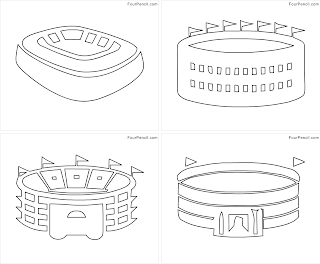 Four Coloring: Free printable Stadium coloring pages for kids