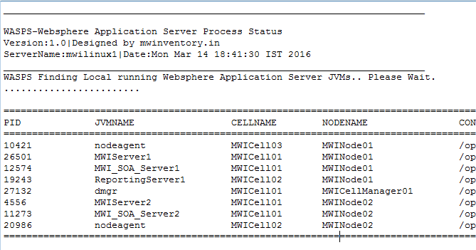 Middleware Inventory | mw[i]nventory : WASPS -Websphere Application ...