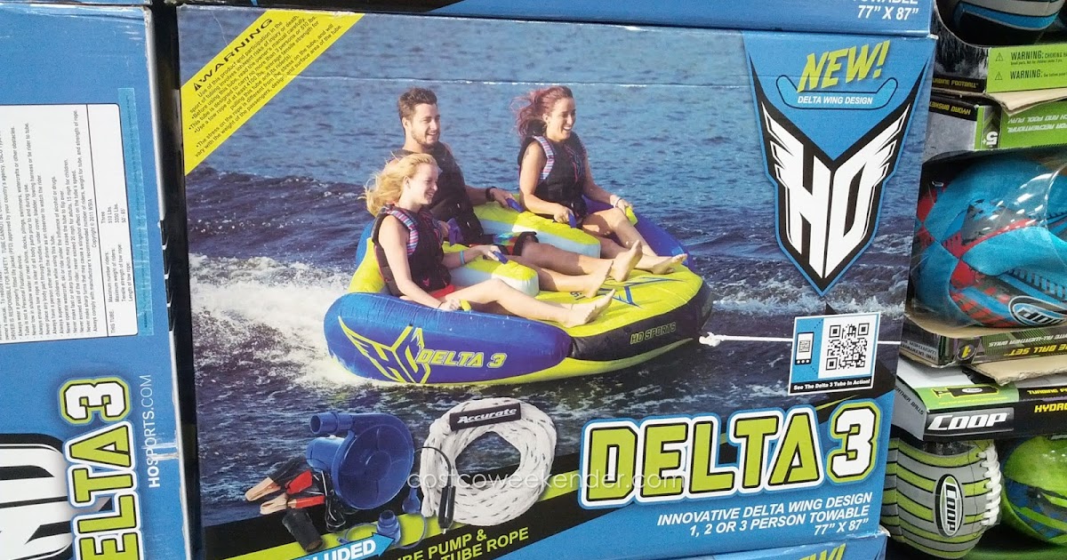 H.O. Sports Delta 3 Towable Float with Pump & Rope | Costco Weekender