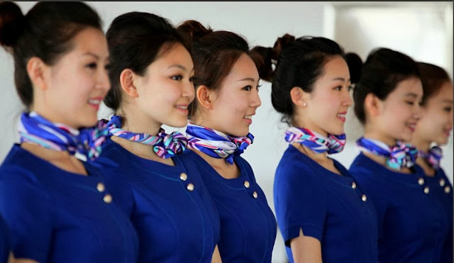 The Uniform Girls: [PIC] Chinese Air Hostess Blue uniforms - 1
