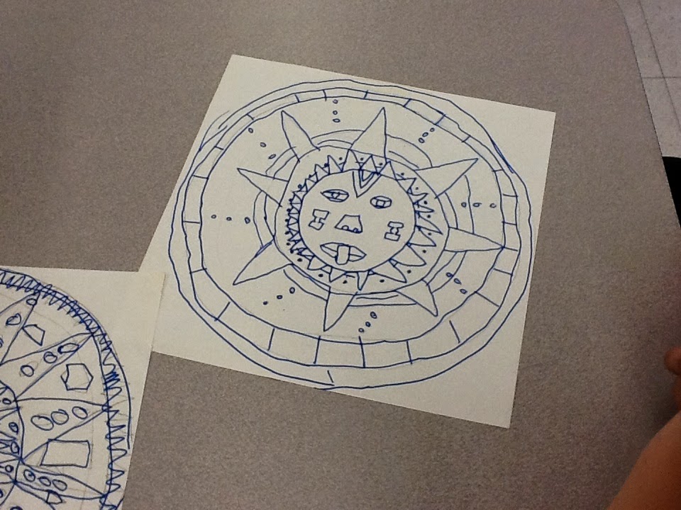 art inklings: How To Draw Aztec Sun Stones