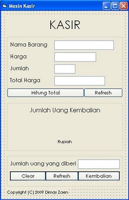 Membuat Aplikasi Sistem Kasir dengan VB 6.0 | aganislah94