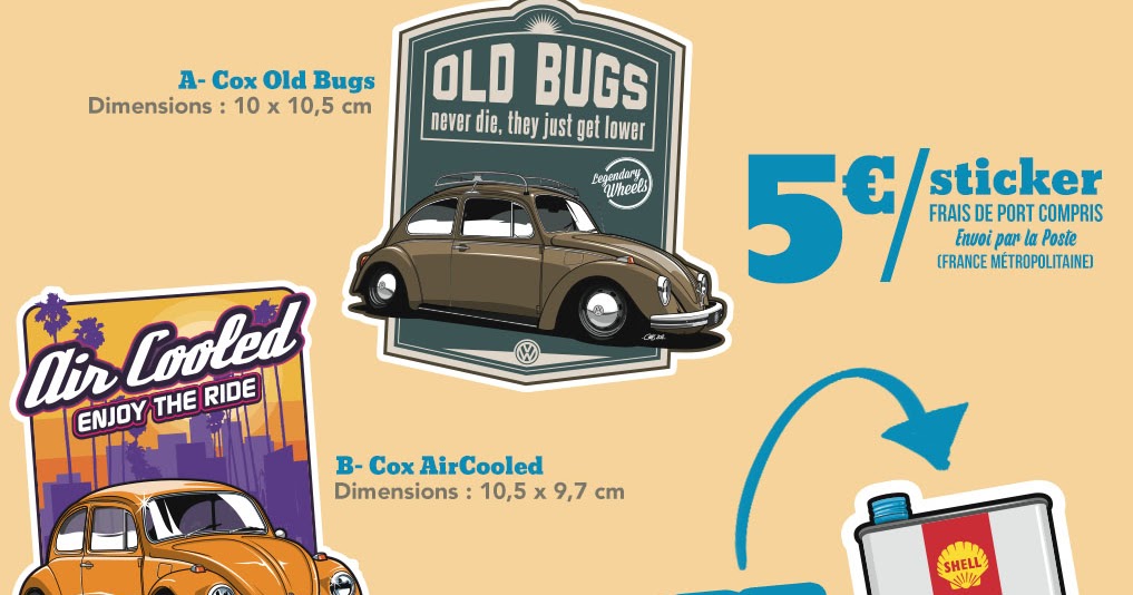 Les illustrations de christophe: Stickers VW Cox