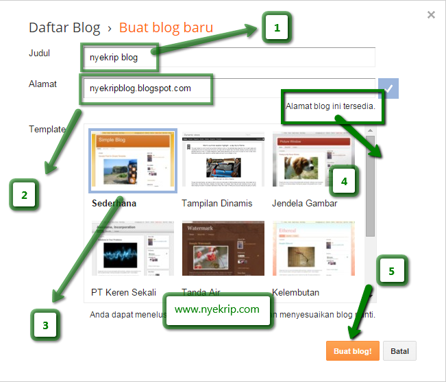 Tutorial membuat Blog: 2016