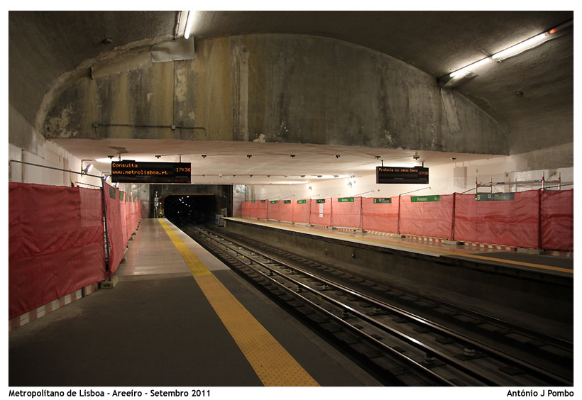 Os Caminhos de Ferro: Metro de Lisboa - Obras na estação de Areeiro