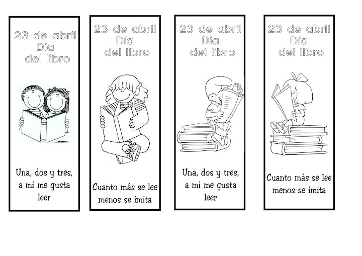 ¿Qué puedo hacer hoy?: Día del libro: marcapáginas