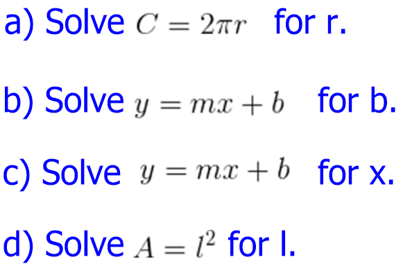 Sine Of The Times: MPM1D1 - Day 71 Rearranging Formulas