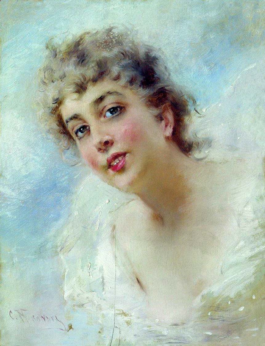 Konstantin MAKOVSKY (1839-1915) | Catherine La Rose ~ The Poet of Painting