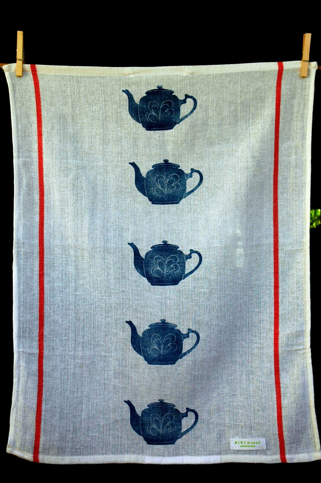 B I R C H s e e d -- printed by hand: production series: tea pots -- part 3