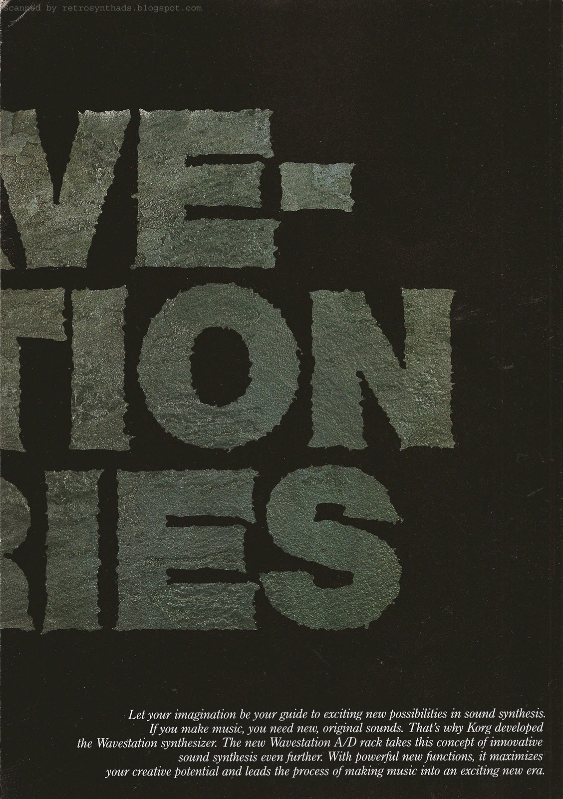 Retro Synth Ads: Korg Wavestation & Wavestation A/D brochure, 1991