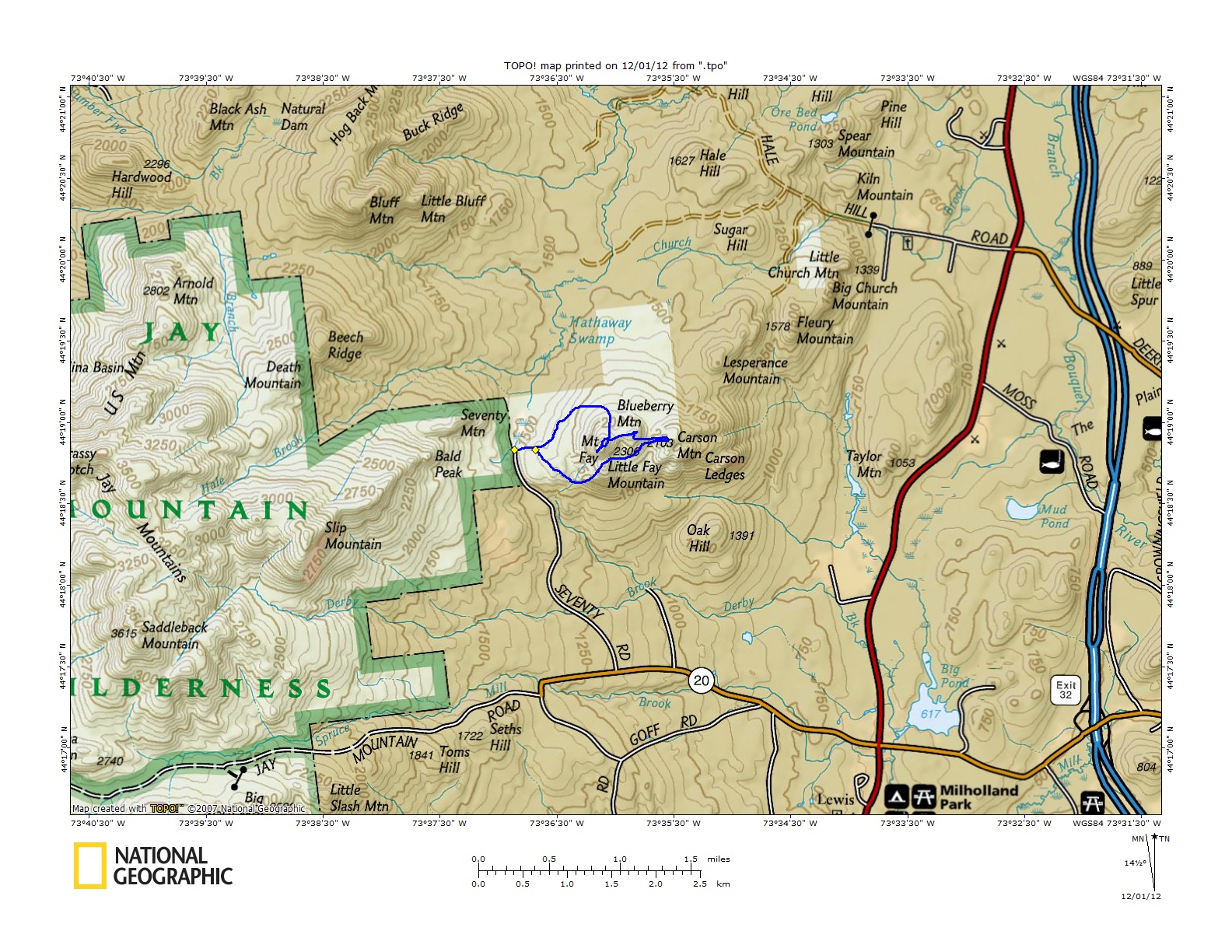 Off on Adventure: Bushwhack Hike - Mt. Fay, Blueberry Mountain, Carson ...