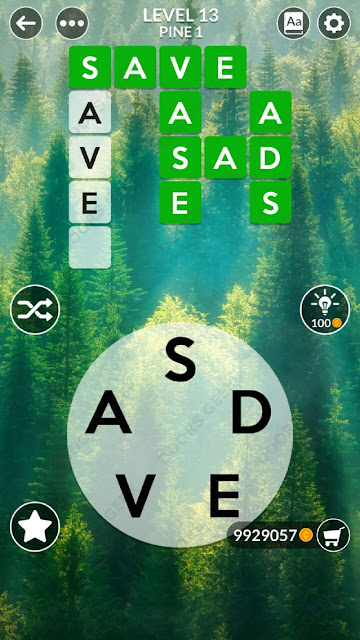 Wordscapes Level 13 Answers ~ Doors Geek