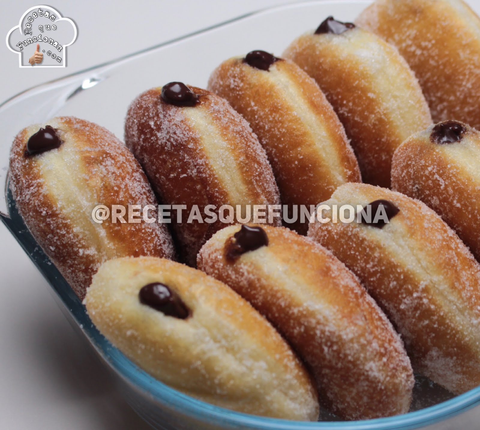 Donuts de Azúcar rellenos de Chocolate - La Cocina Del Sur
