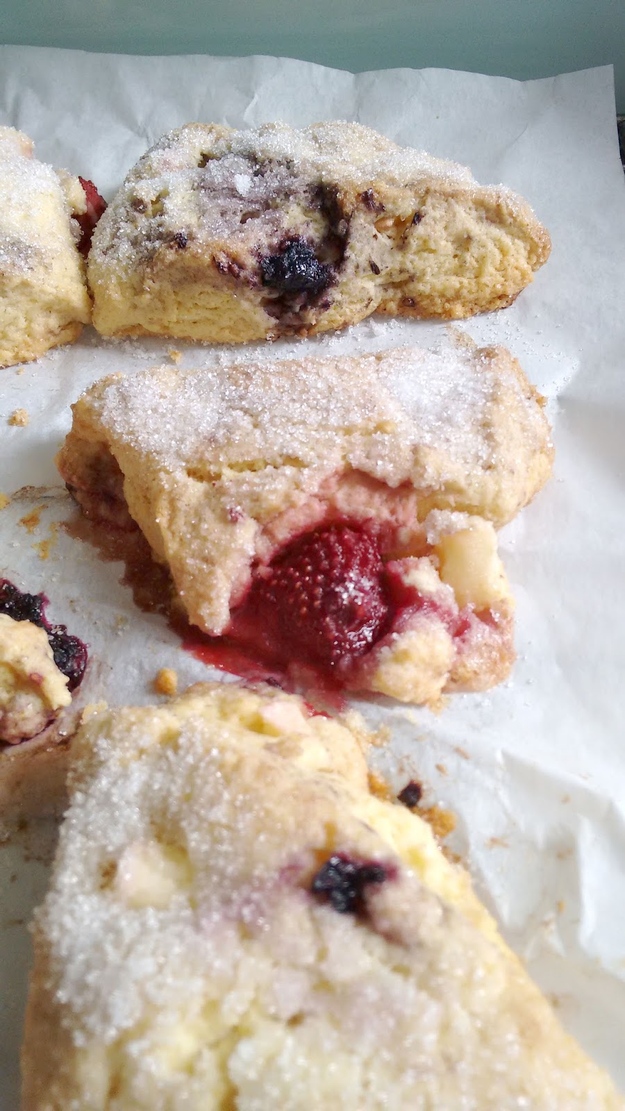 In Cookie Haven: Quick Mixed Berries and Cheese Scones