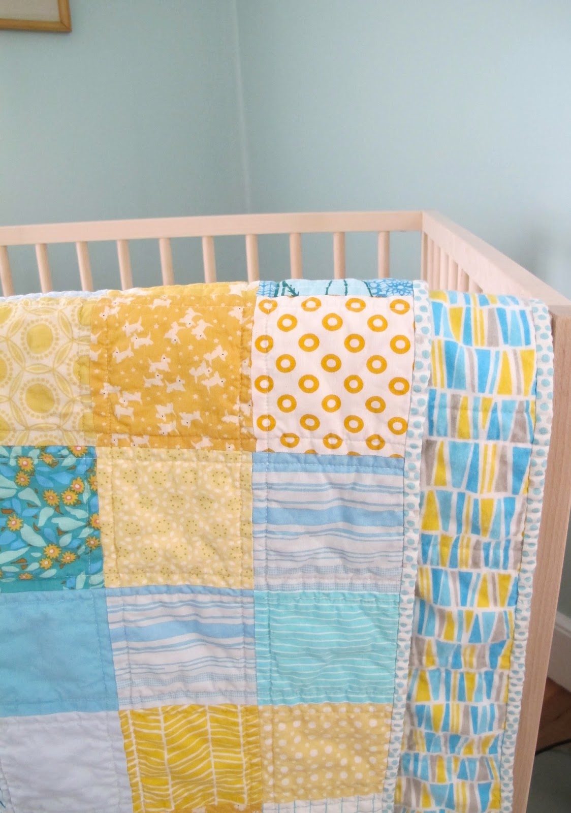 Six White Horses: Sunny Patchwork Baby Quilt