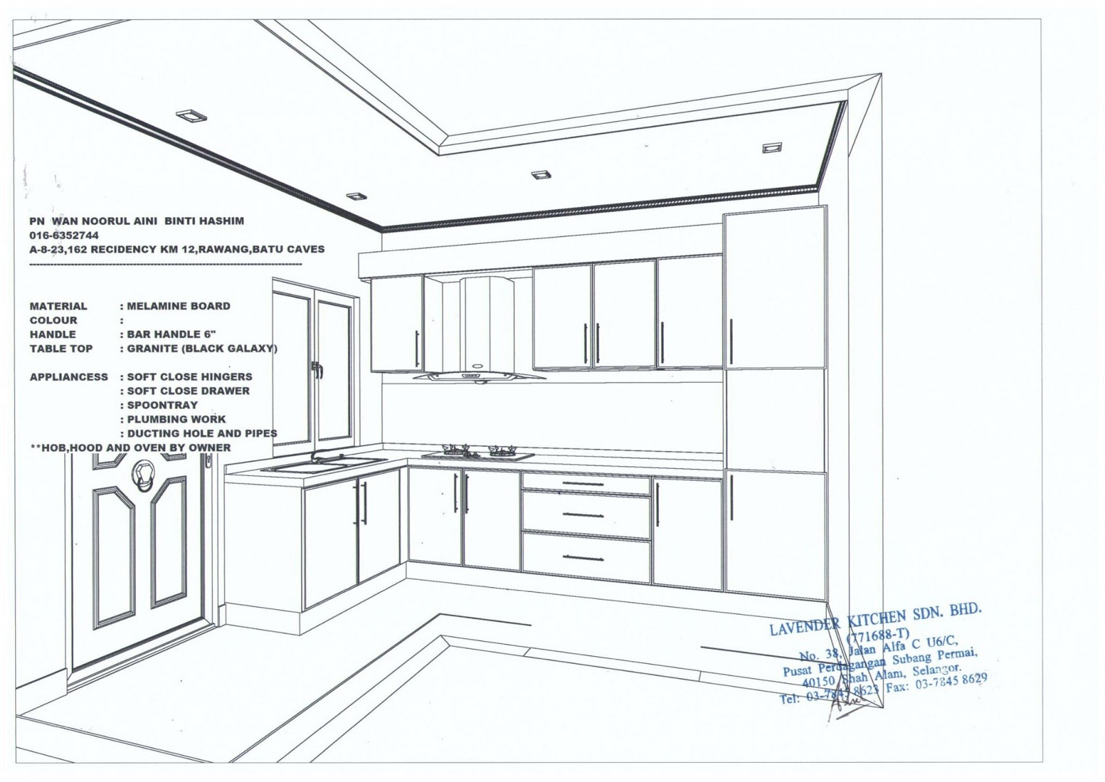 Belogg Kak Yun Femous: Quotation Kitchen Cabinet.. "Dapur Idaman Ku"