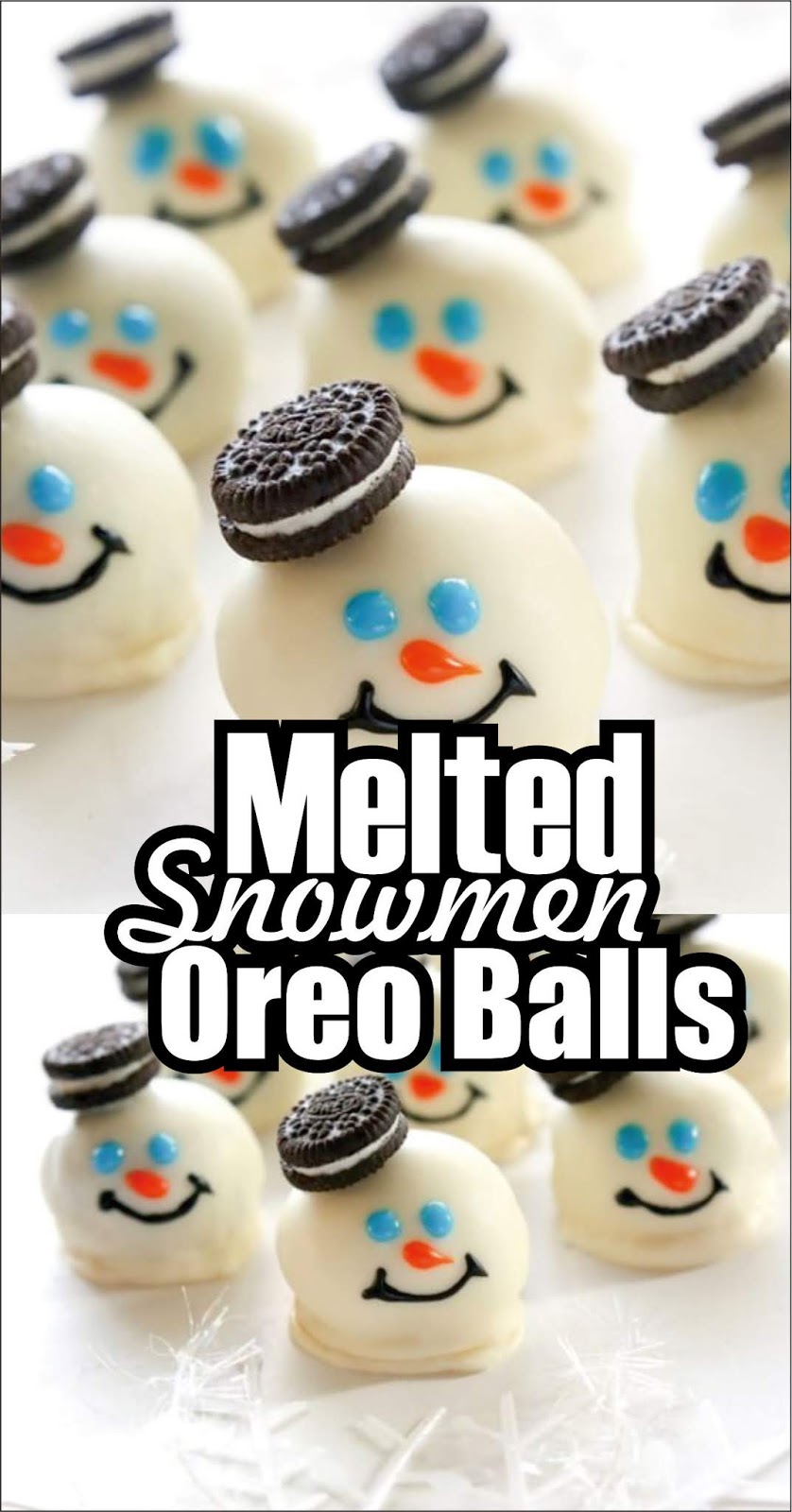 Melted Snowmen Oreo Balls #Christmas #cookies - angrygeorgian