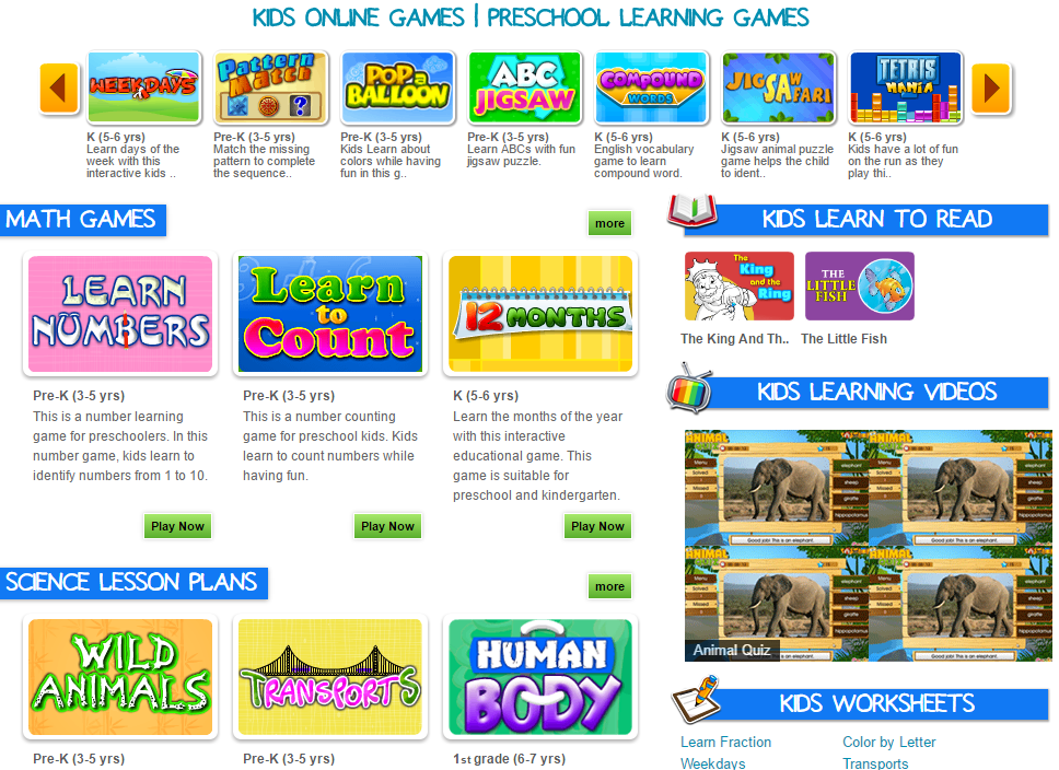 English Elda: Cookie. Learning games for young children
