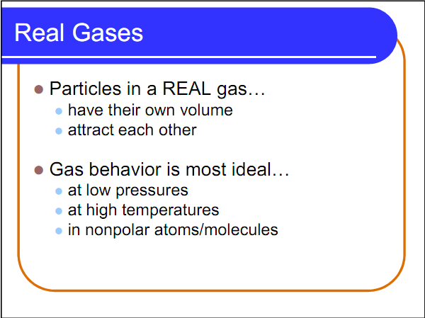 Properties of gases | Department Of Chemical Engineering
