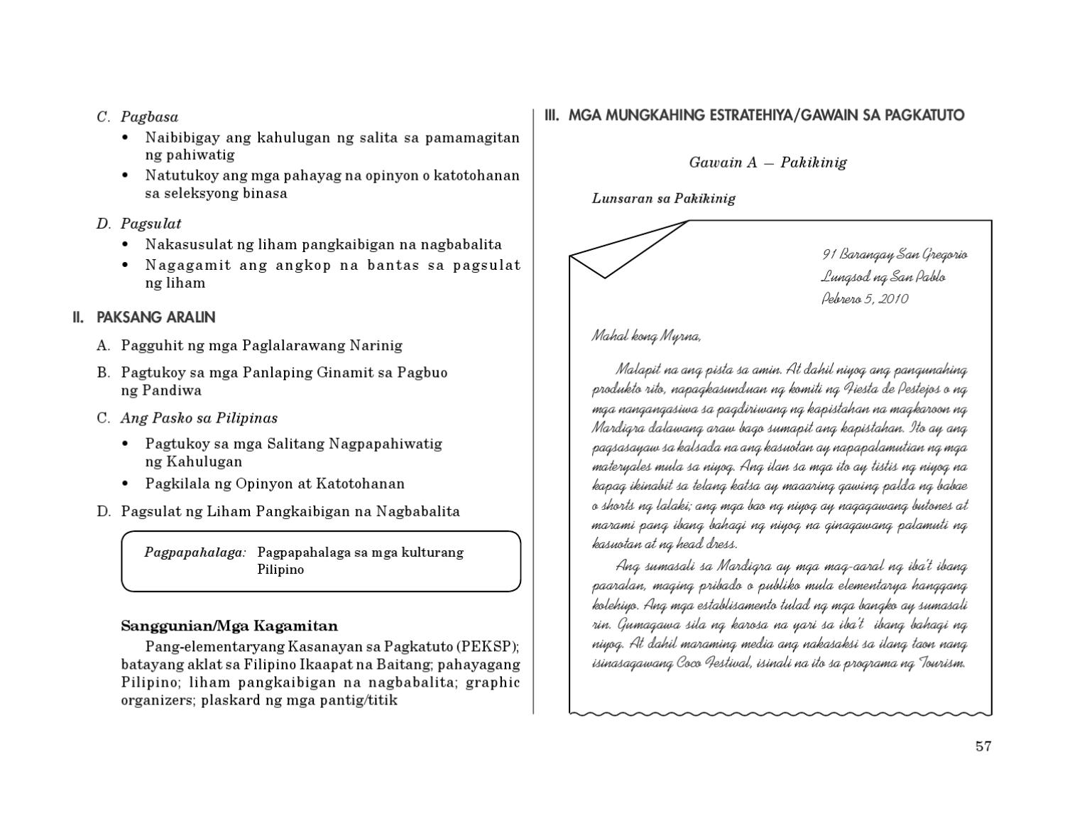 bahagi ng liham - philippin news collections