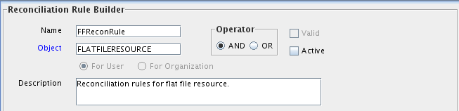 Oracle Stack: Flat File Connector: Reconciliation Rule