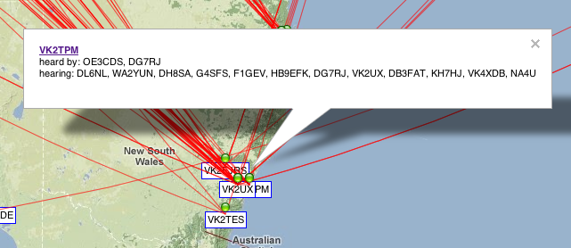 marxy's musing on technology: Alternate WSPR display map