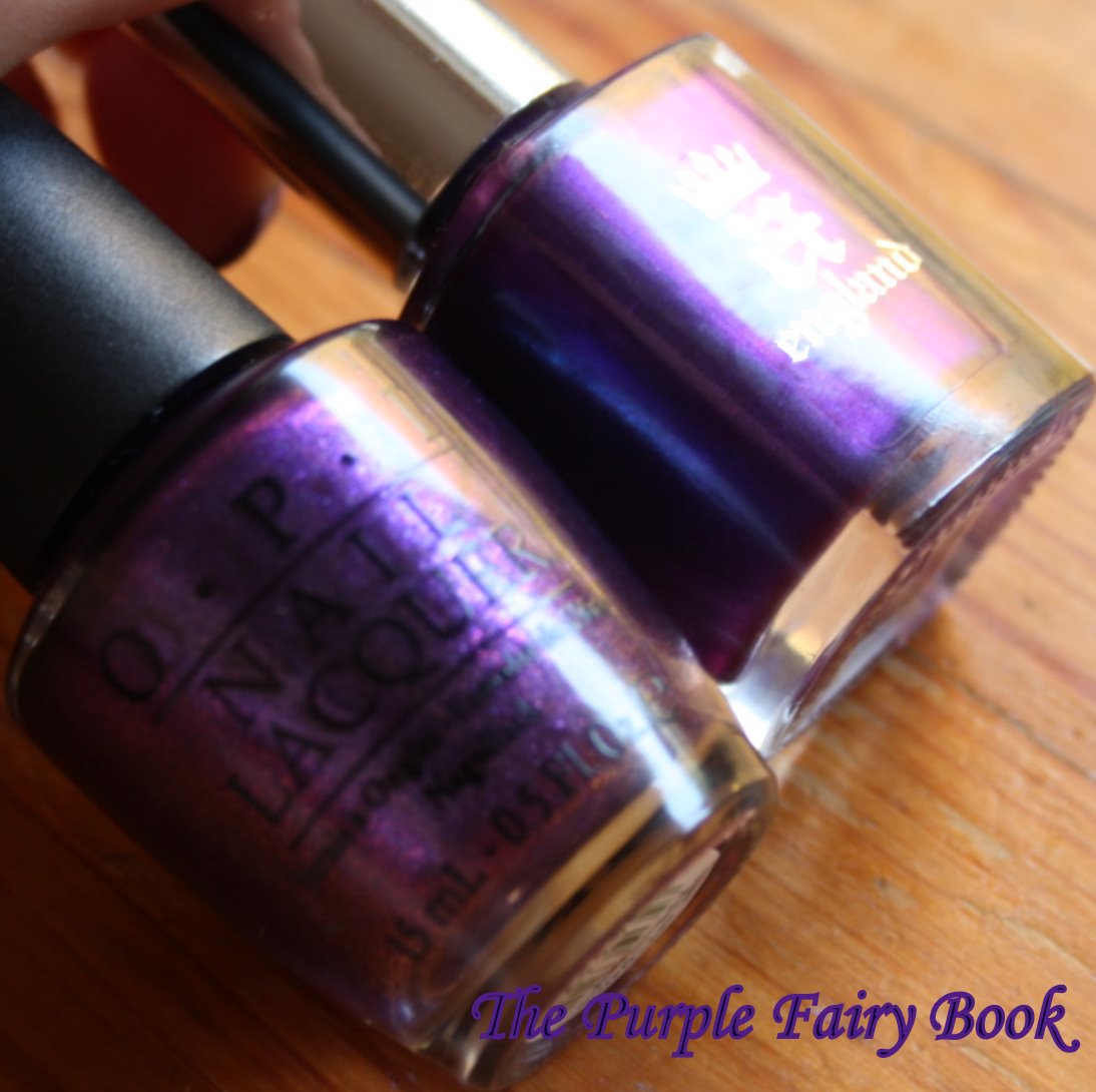 The Purple Fairy Book: A England Avalon + comparison OPI Grape Set Match