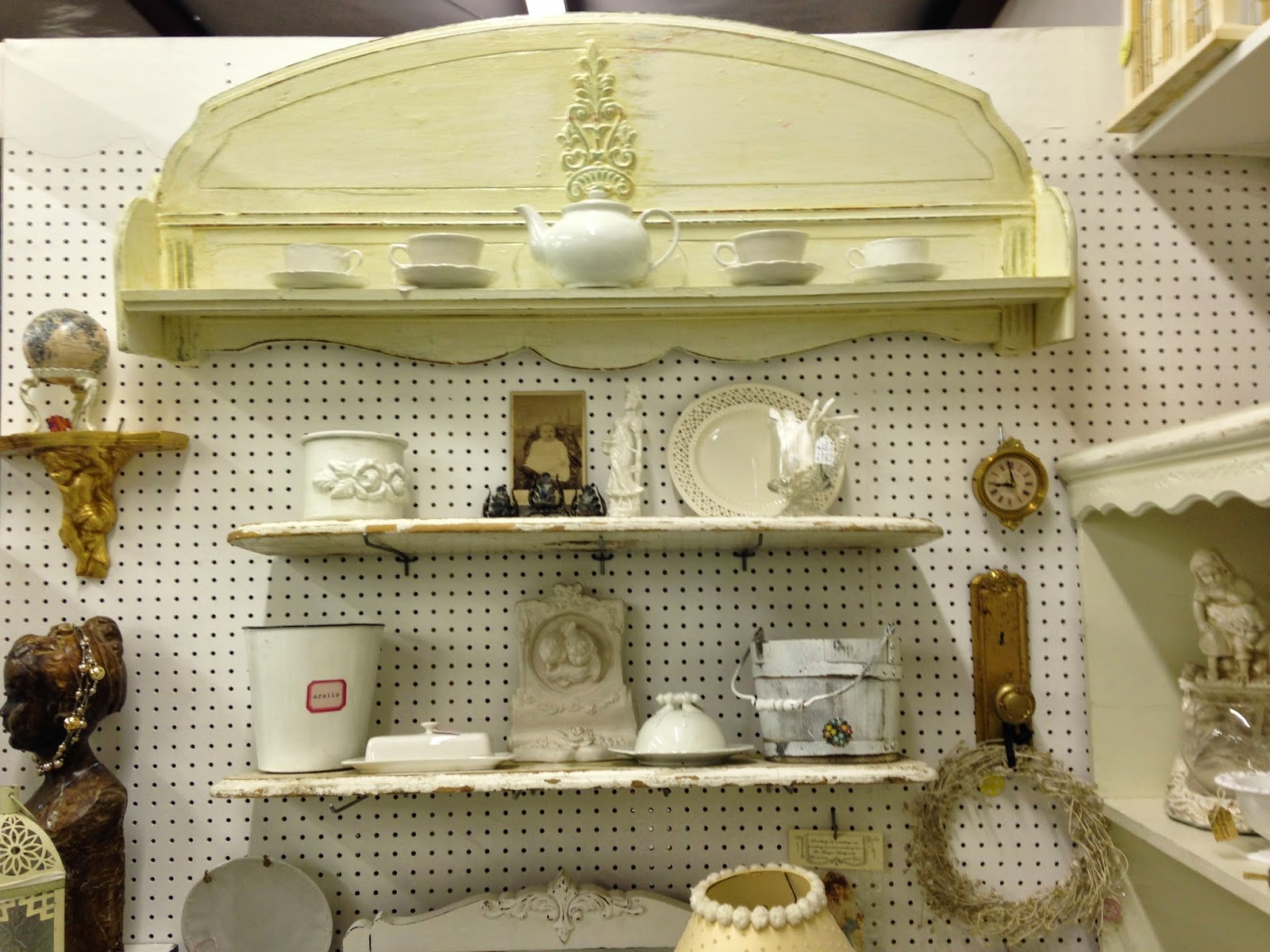 Pollyanna Reinvents: White on White Antique Booth Display