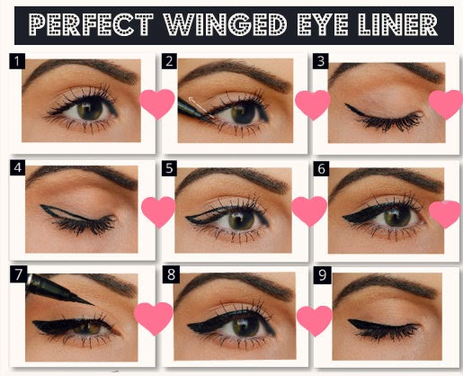 2015 Perfect Winged Eyeliner Tutorial | Step By Step Eyeliner Tutorial ...