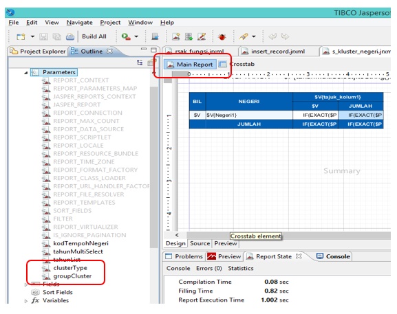 Simply Codes: Jasper Report: How to pass parameters to crosstab